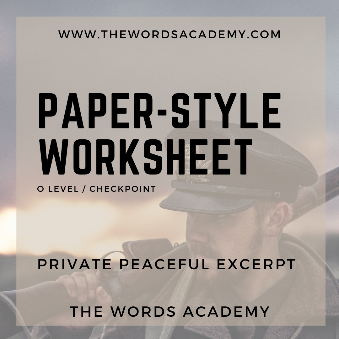 Paper-style English Worksheet – O Level and Checkpoint (Download) – THE ...